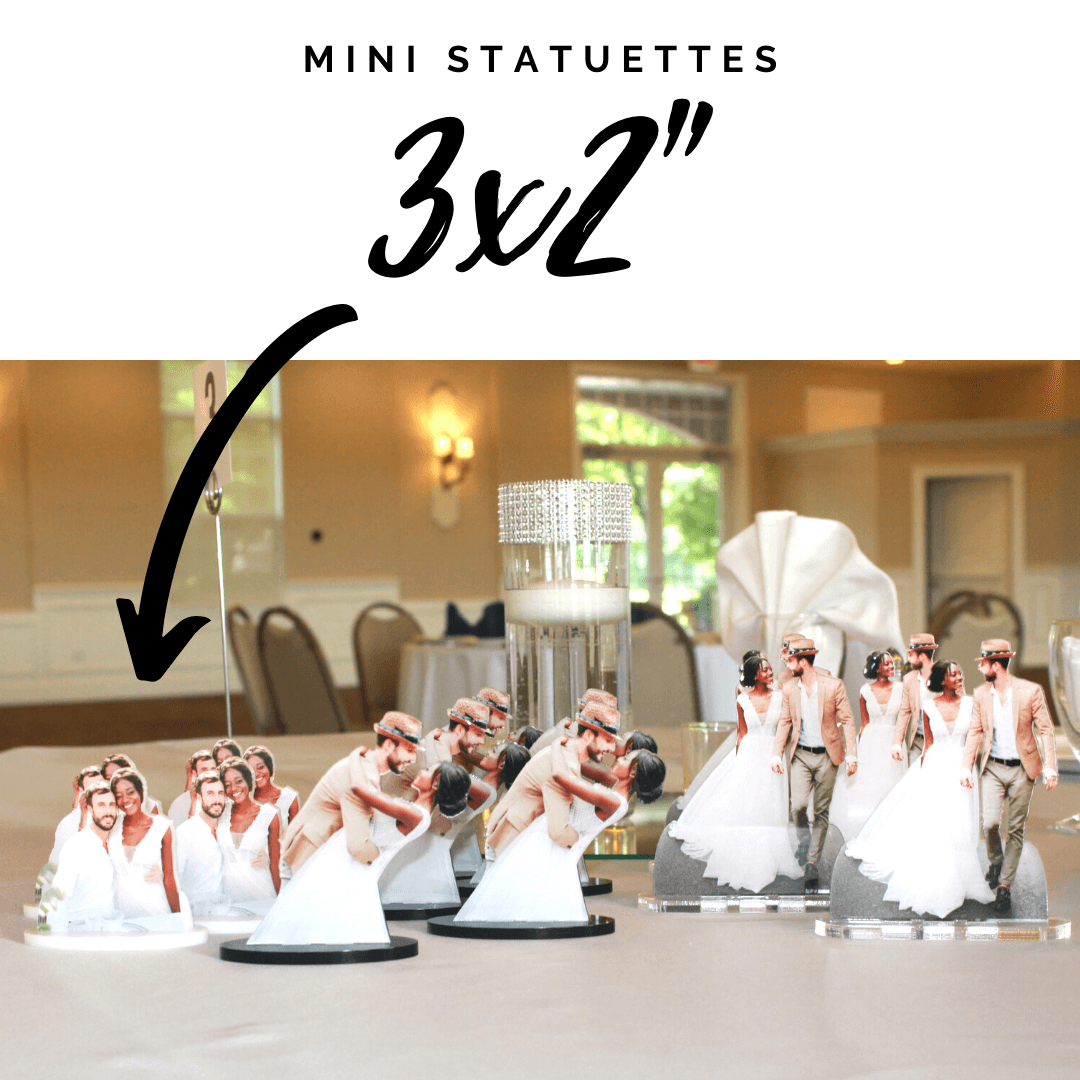3x2" Mini PhotoStatuettes™, Acrylic Photo Cut Outs, Picture Sculptures