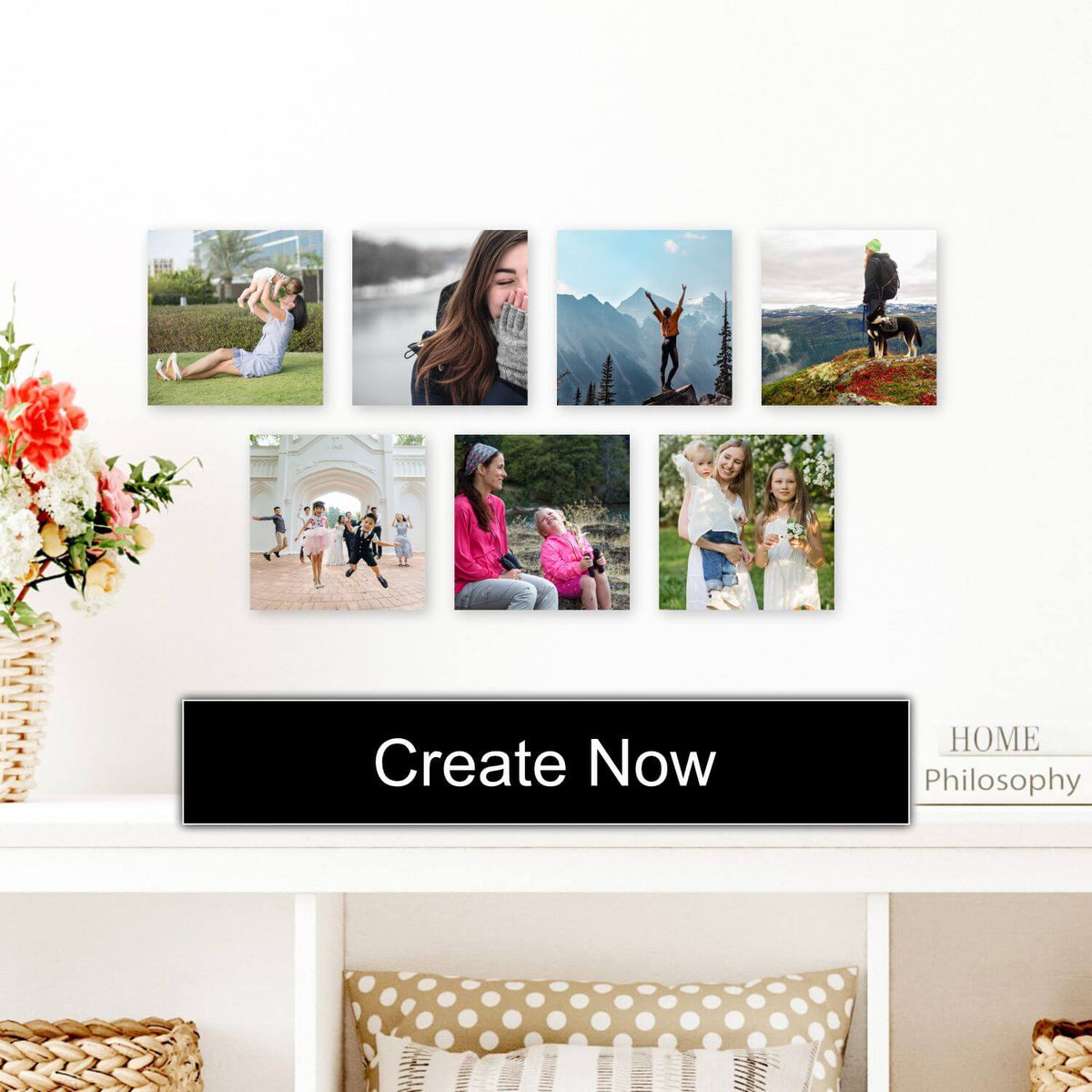 AcryliThins™ Thin Clear Acrylic Prints Photo Tiles - 6x6 - Personalize